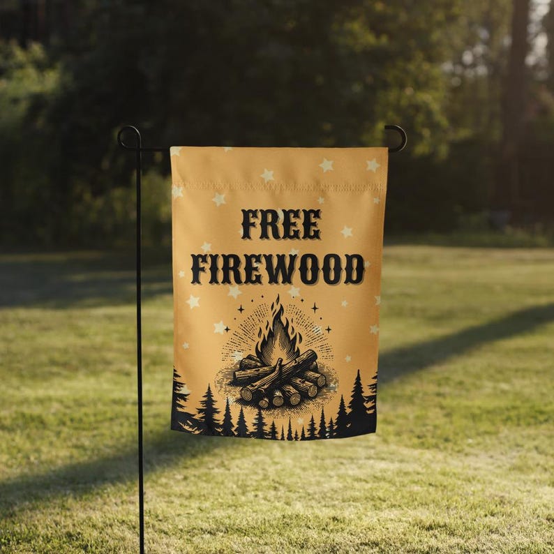 Free Firewood Flag - Sign for Camping & Outdoor Decor, Yard Art, Garden ...