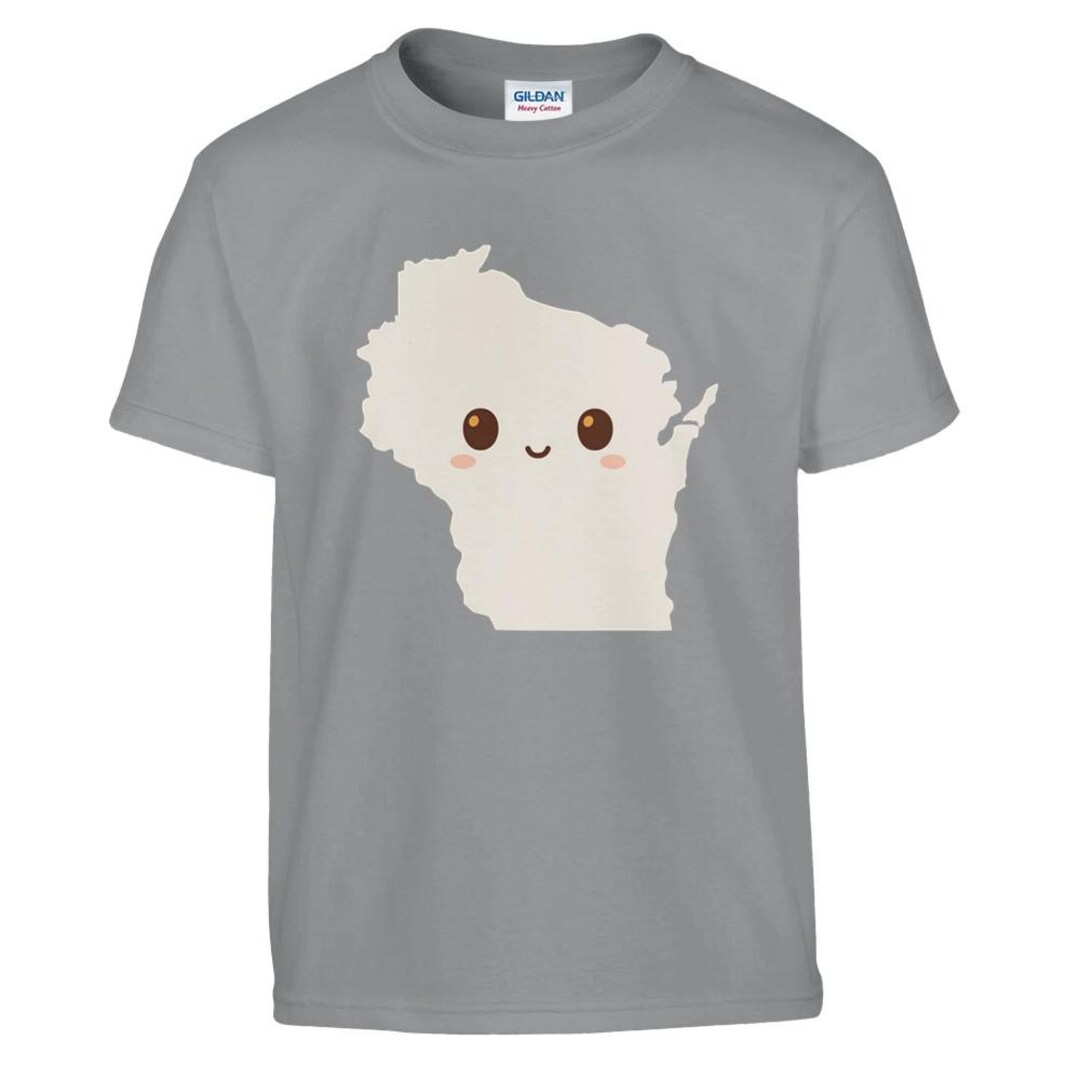 Wisconsin Kids Cute Smiley Face Shirt | Love From Wisconsin Crewneck T ...