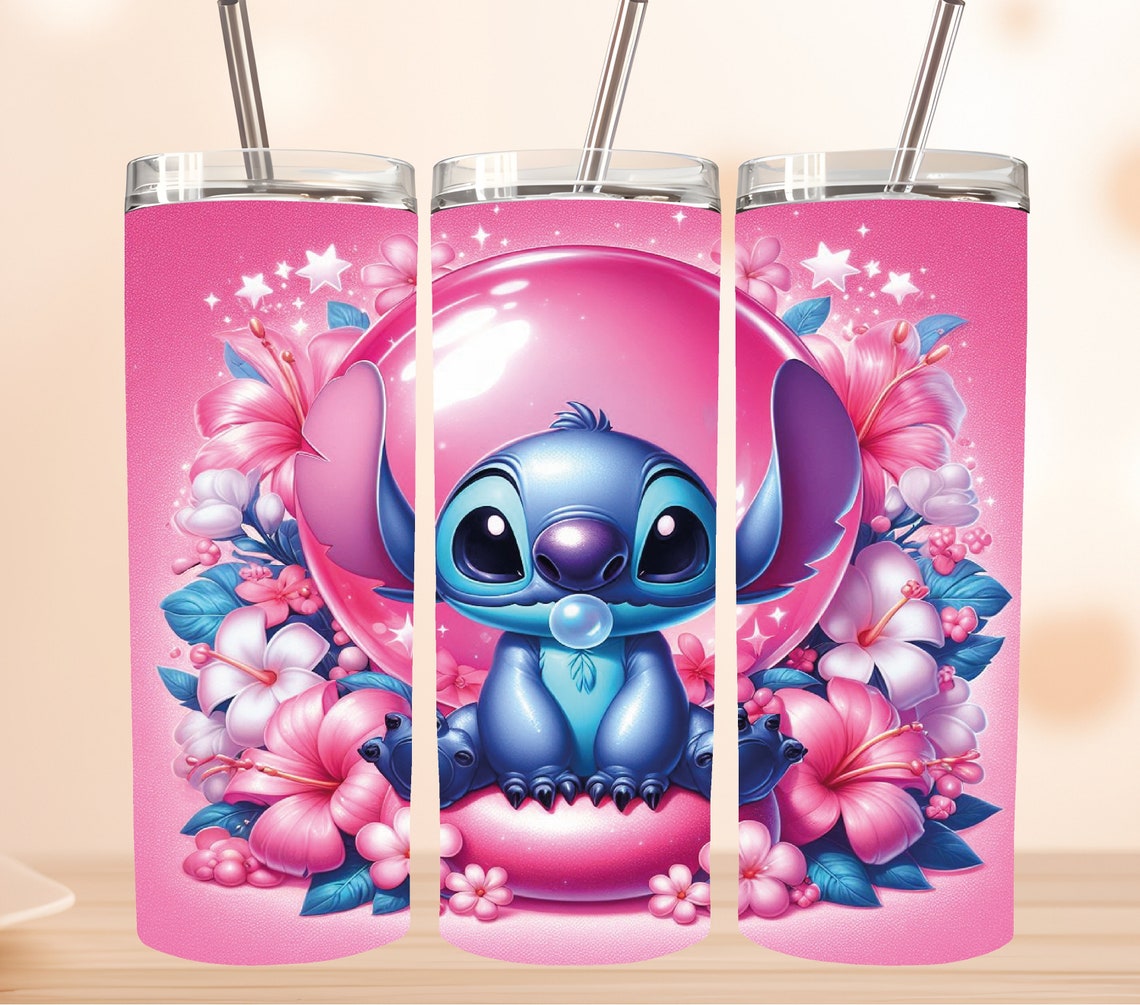 Stitch 20oz Tumbler Wrap Bundle, Cartoontumbler, Stitch Watercolor ...