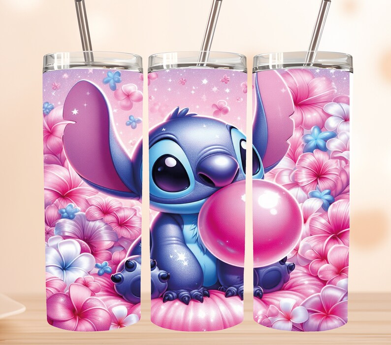 Stitch 20oz Tumbler Wrap Bundle, Cartoontumbler, Stitch Watercolor ...