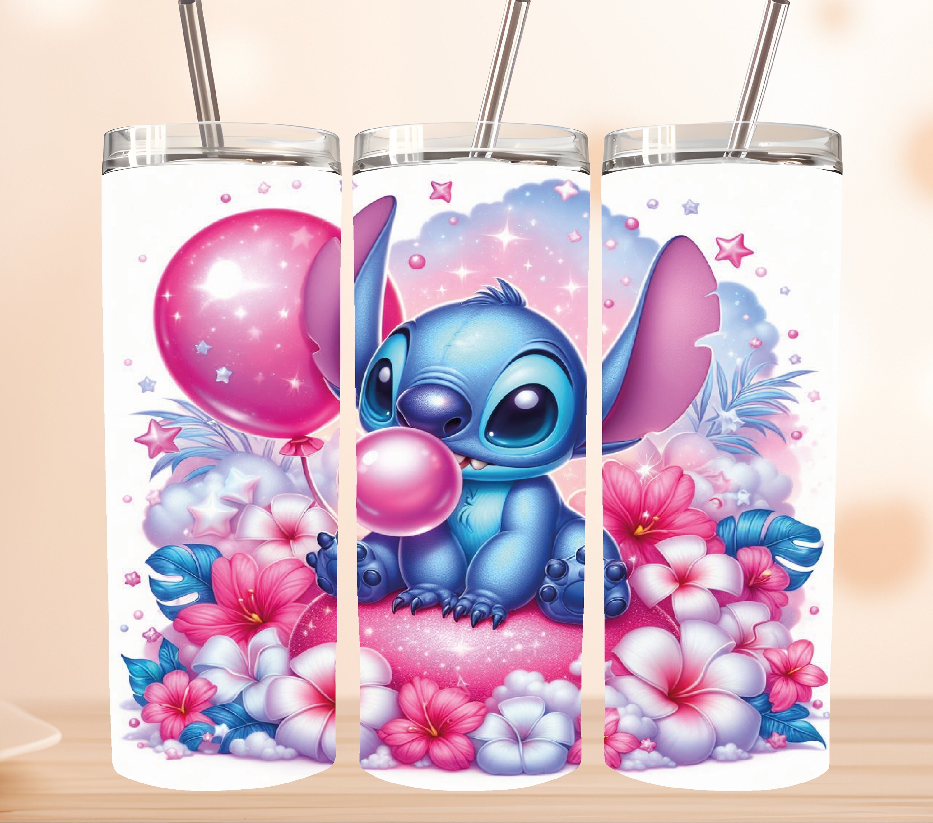 Stitch 20oz Tumbler Wrap Bundle, Cartoontumbler, Stitch Watercolor ...
