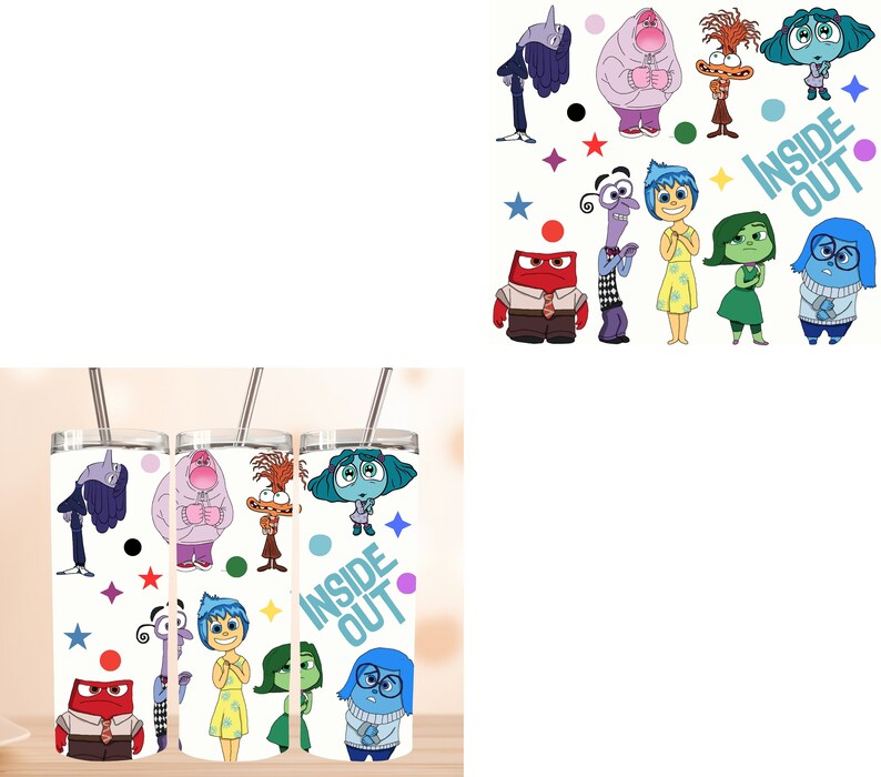 Inside Out 2 Tumbler Wrap, Inside Out Tumbler, Inside Out Personajes ...