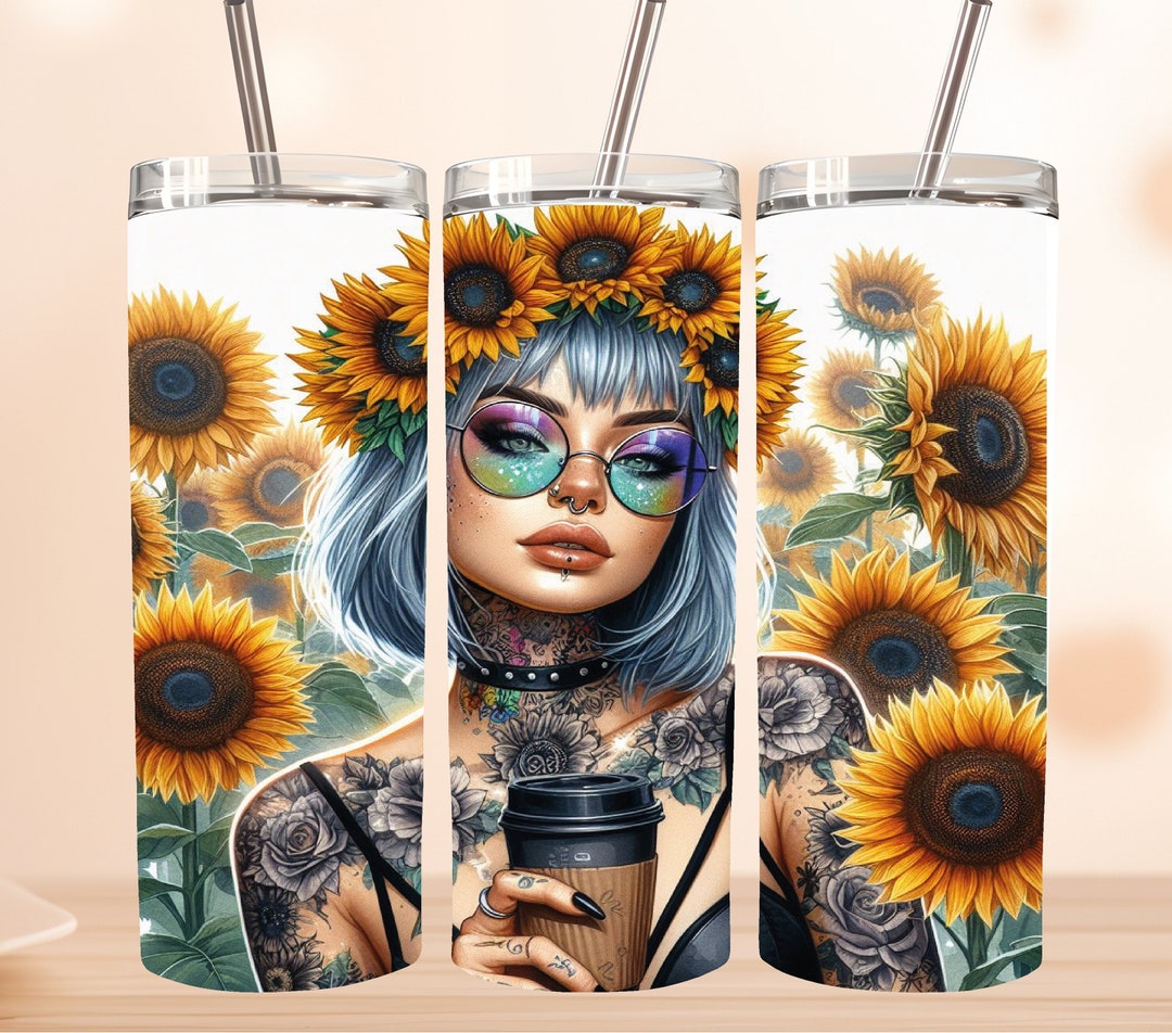 Badass Girl Tumbler Wrap Png, Sarcasm Coffee Tumbler Wrap, Tattoos ...