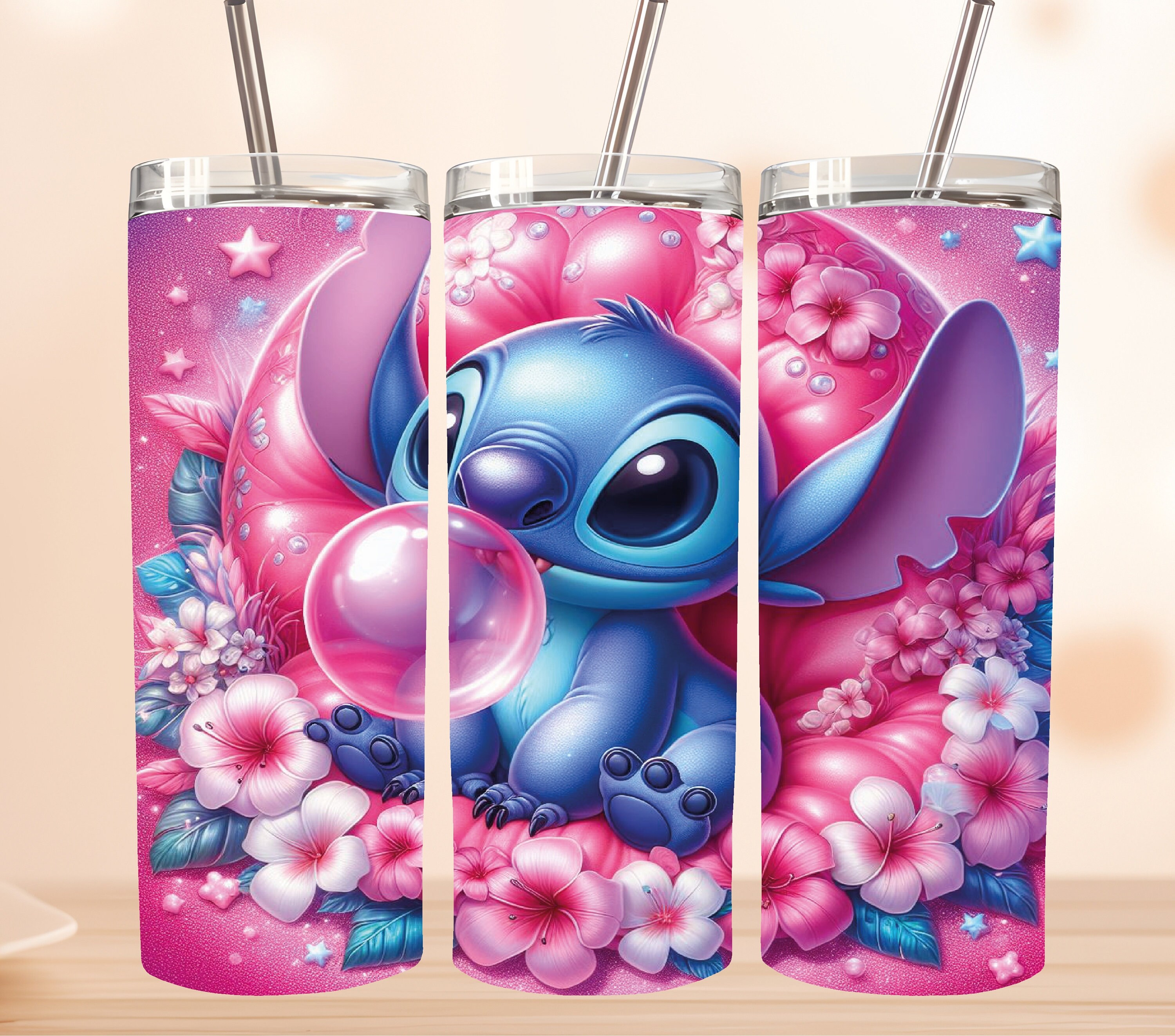 Stitch 20oz Tumbler Wrap Bundle, Cartoontumbler, Stitch Watercolor ...