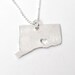I Heart Connecticut State Necklace Silver Connecticut - Etsy