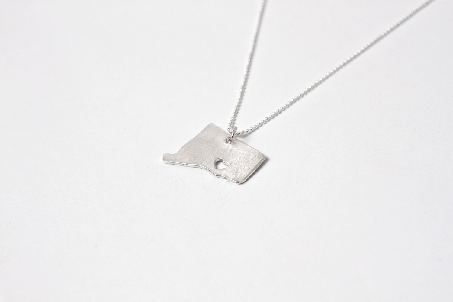 I Heart Connecticut State Necklace Silver Connecticut - Etsy