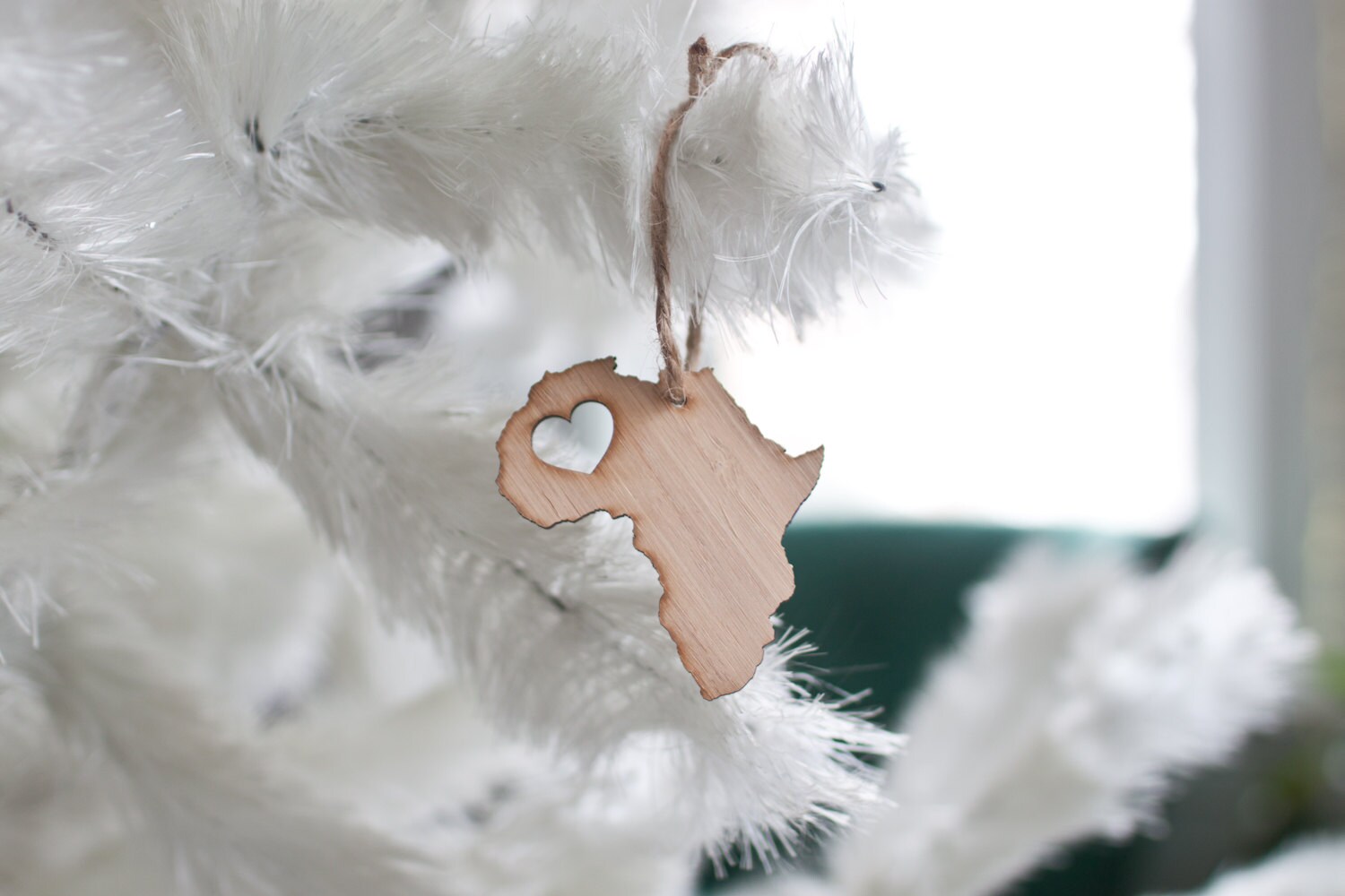 I Heart Africa Ornament - Bamboo African Ornament Africa Ornament ...