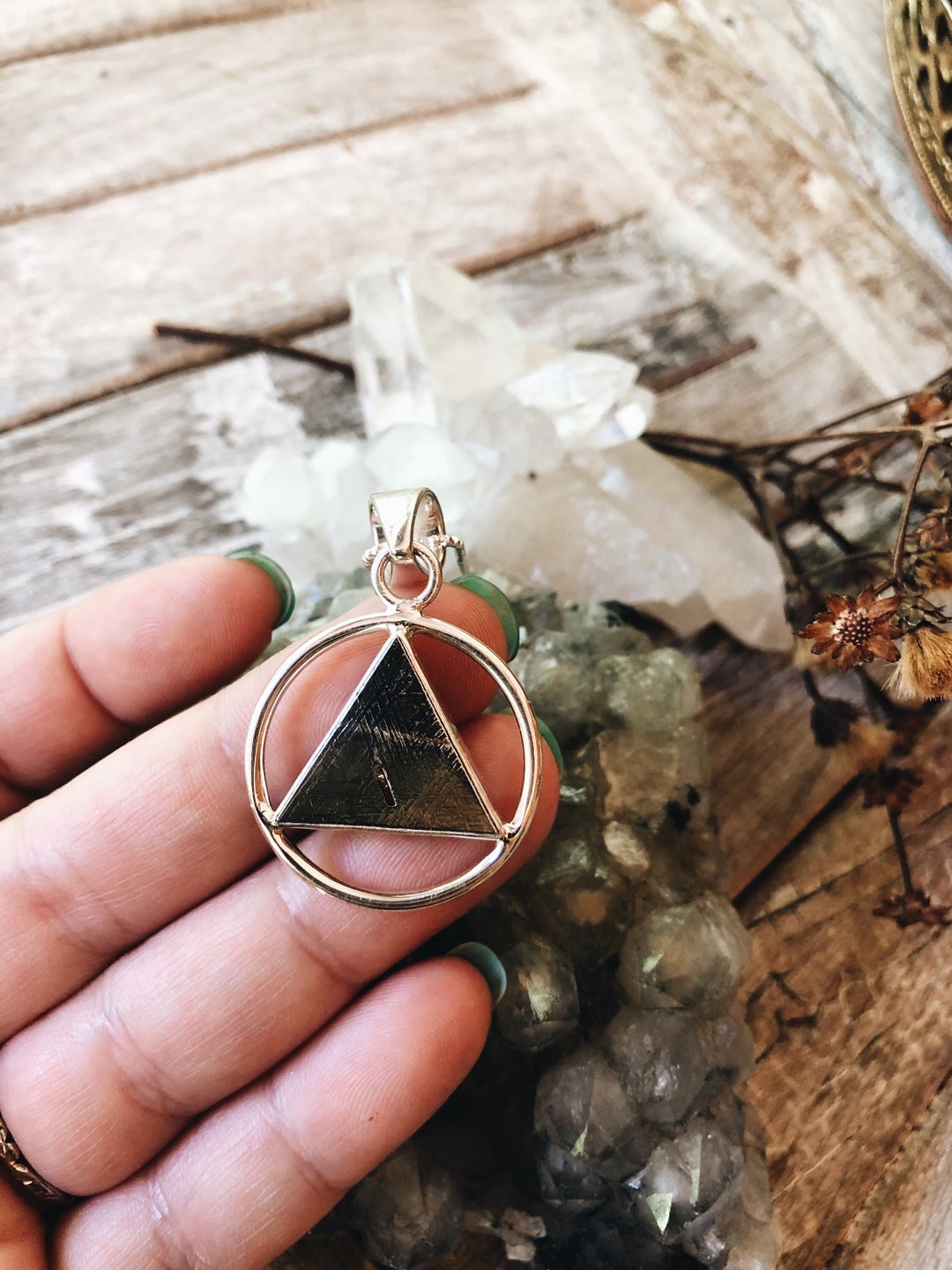 METEORITE Pendant - Ancient Muonionalusta - Etched Meteorite, Handmade ...