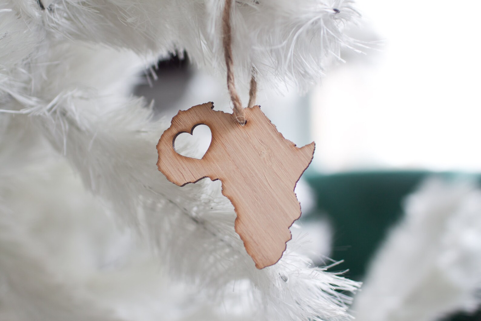 I Heart Africa Ornament - Bamboo African Ornament Africa Ornament ...