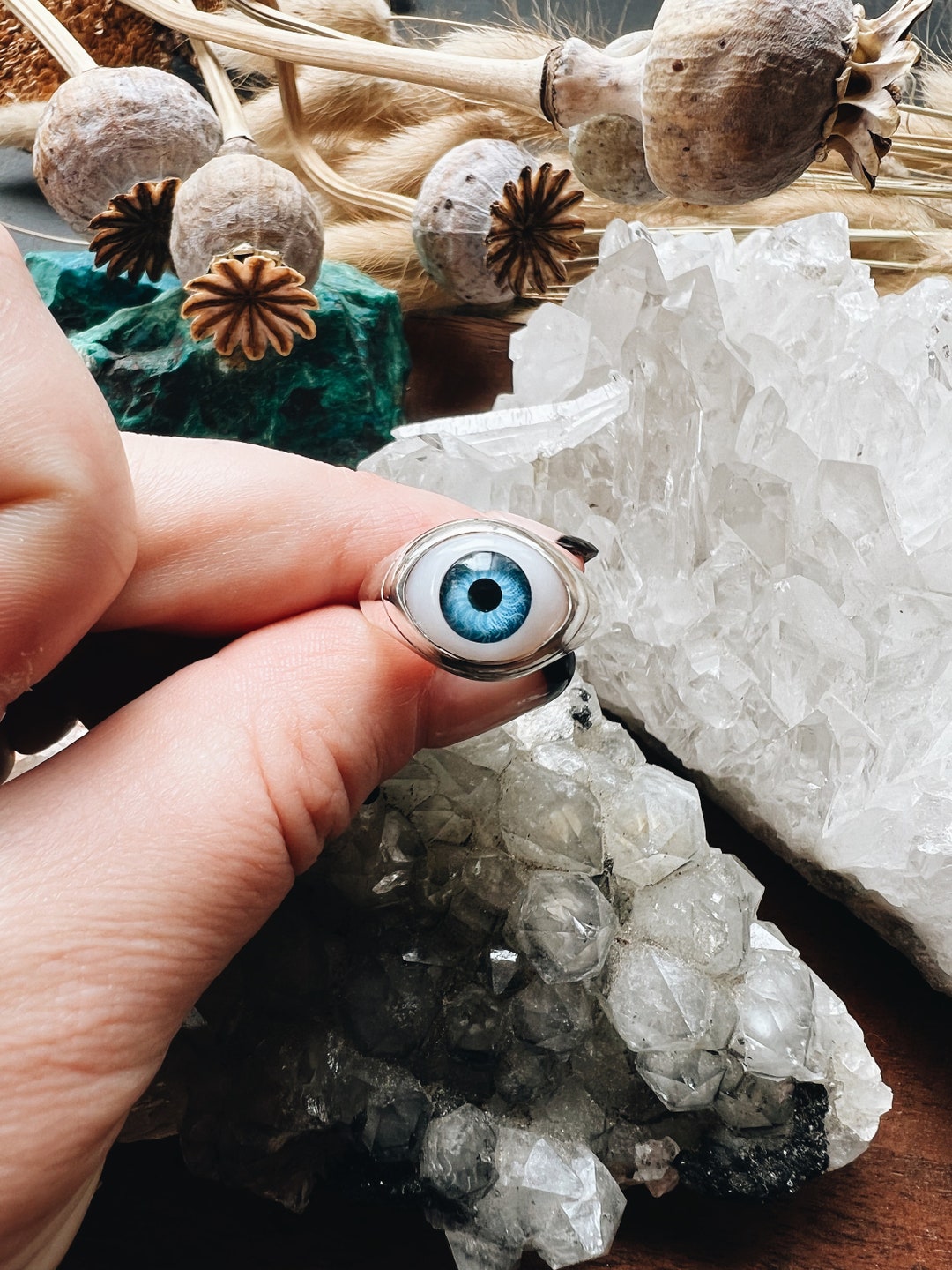 Eye Ring, Eyeball Ring Sterling Silver Eye Ring Third Eye Ring - Etsy