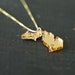 I Heart Michigan - Mirrored Gold Acrylic - Gold Michigan Necklace ...