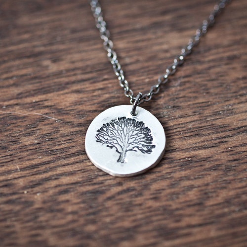 Oak Tree Necklace Tree Necklace Autumn Necklace Fall - Etsy