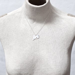 I Heart Connecticut State Necklace Silver Connecticut - Etsy