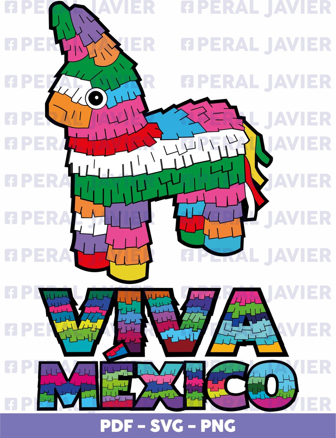Mexican Piñata Vector Templates in PNG PDF and SVG Ideal Design for Dtf ...
