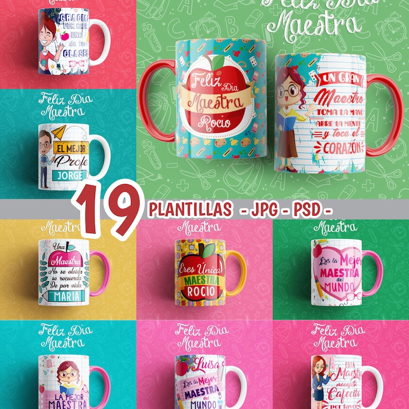 Teacher Day Mug Template - Etsy