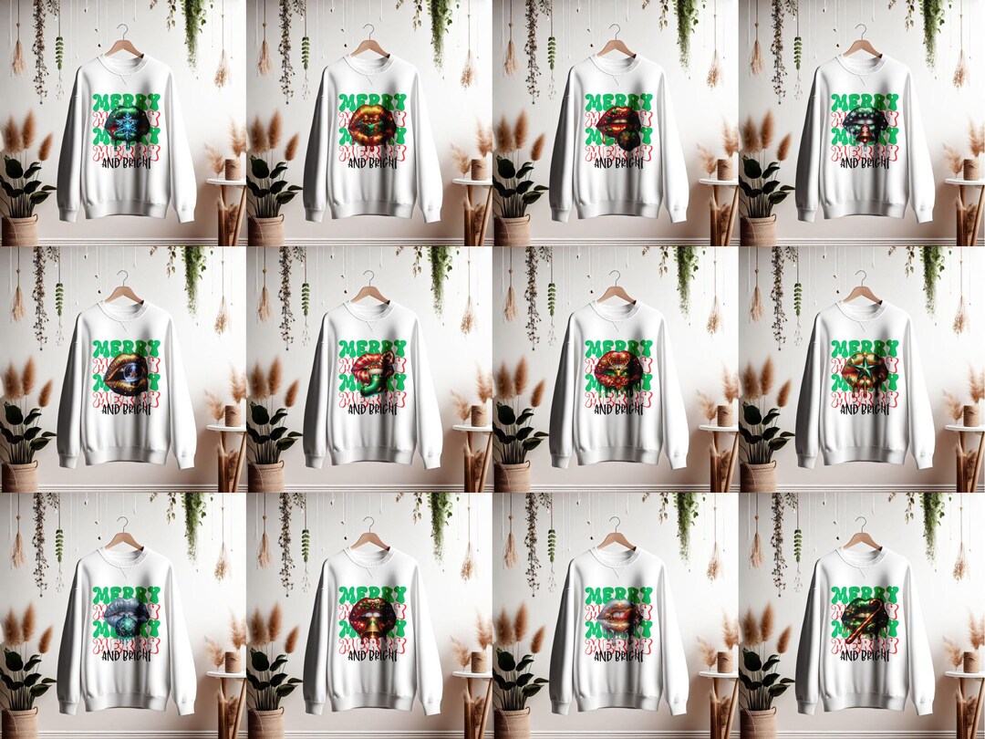 12 PNG Templates CHRISTMAS Santa Lips Sublimation Mock Ups Christmas ...