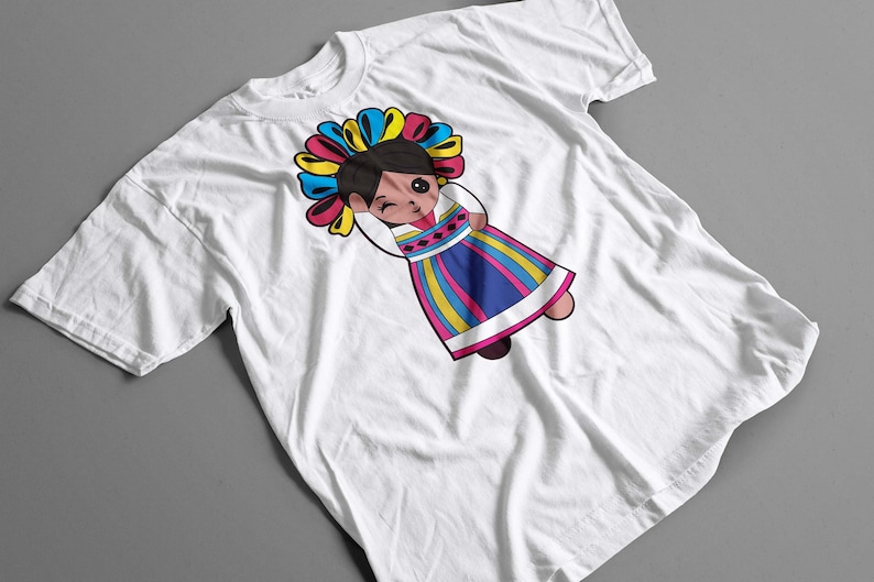Mexican Doll Vectors, Templates in PDF - PNG - SVG Ideal for DTF ...