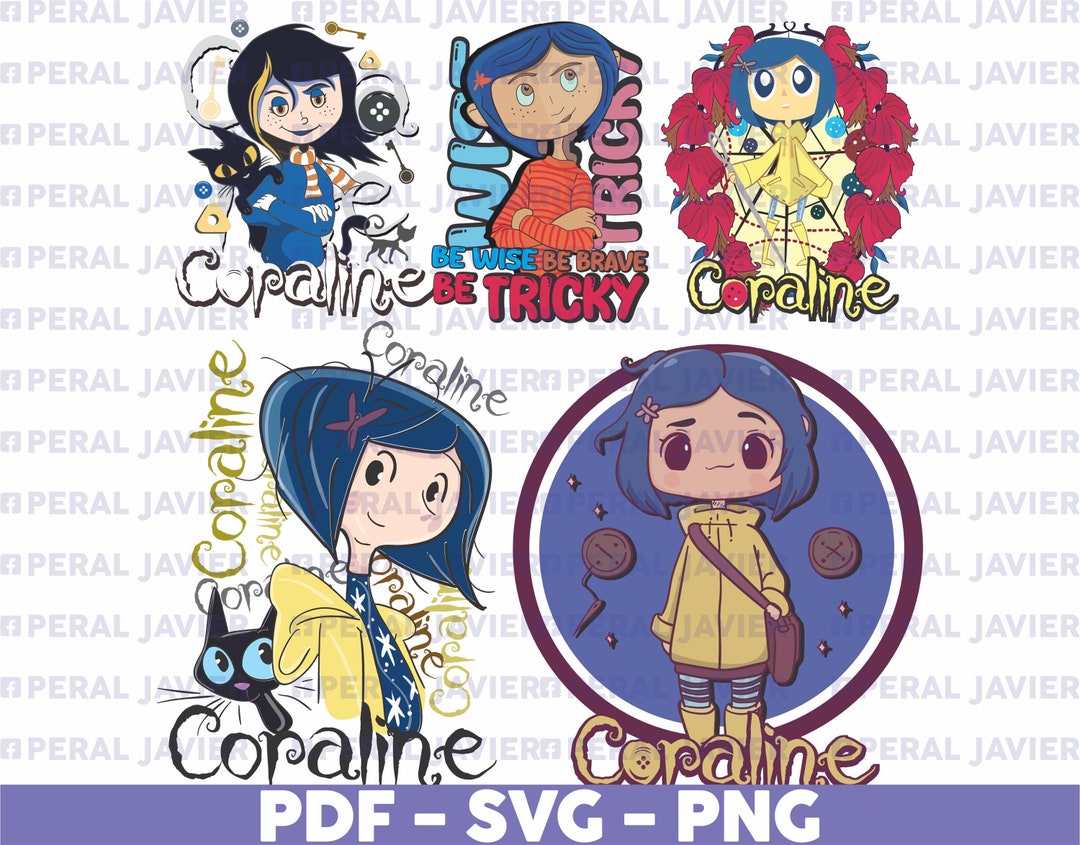 5 Designs Templates Vectors Caroline Cartoon Terror PNG PDF SVG - Etsy