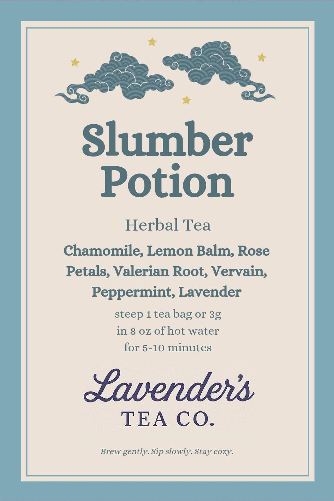 Slumber Potion (calming Herbal Tea for Nighttime) - Etsy