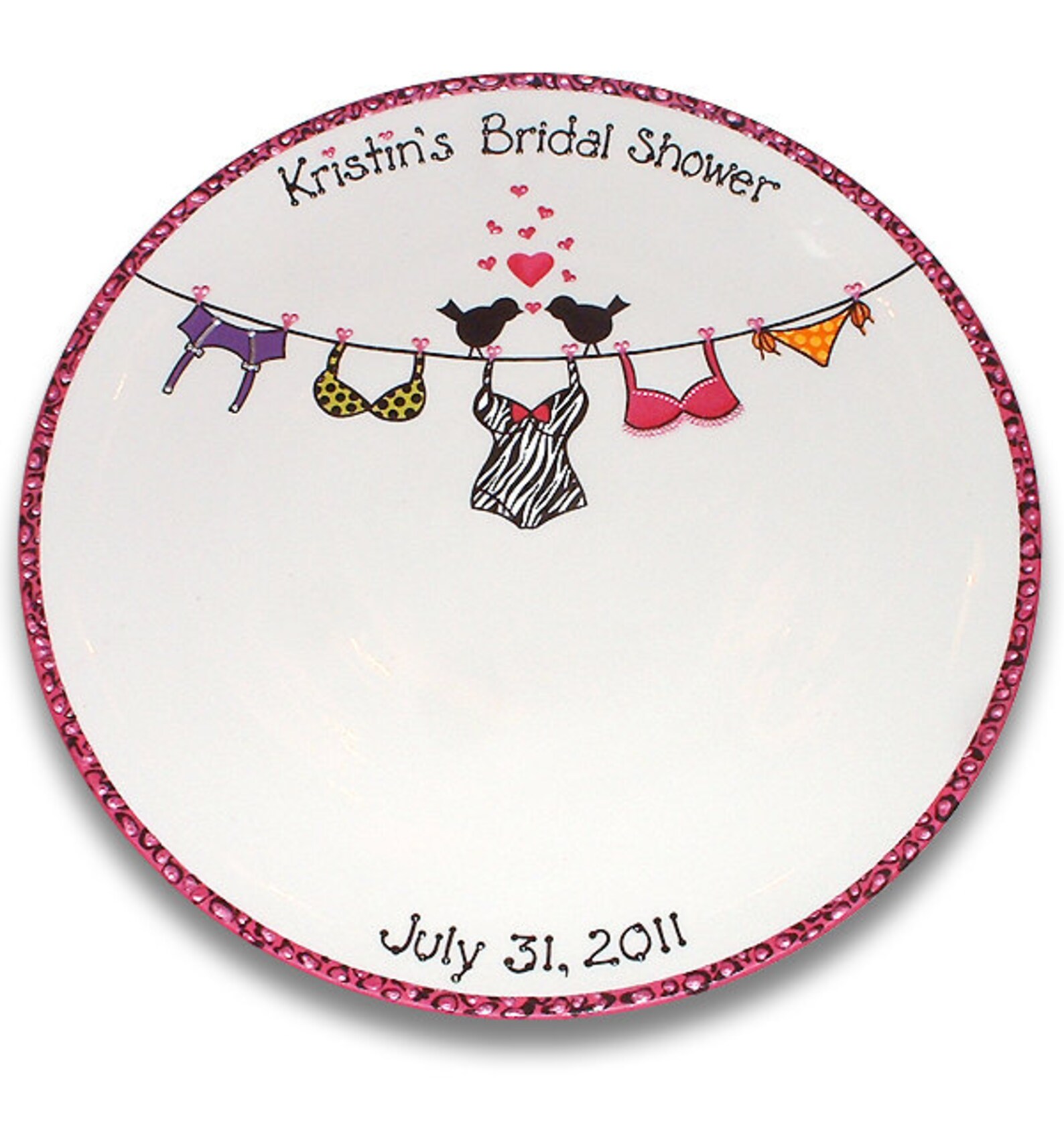 Lingerie Bridal Shower Guest Signature Plate / Guest Book - Etsy