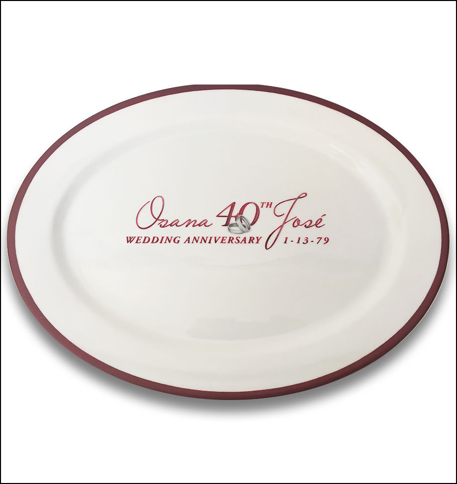 Custom Monogram Anniversary Signature Platter / Guest Book | Etsy