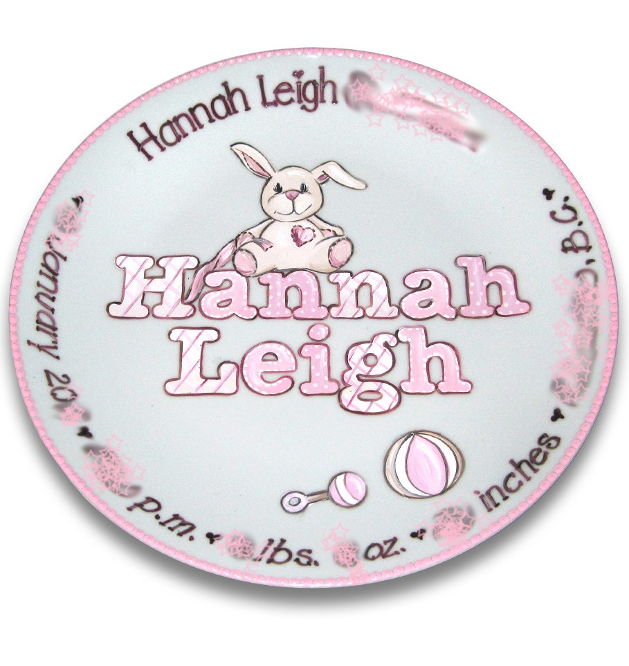 Namesake Personalized Baby Birth Plate - Etsy Israel