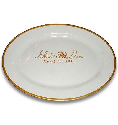 Custom Monogram Anniversary Signature Platter / Guest Book | Etsy