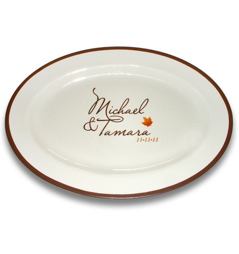 Fall Monogram Custom Signature Platter / Guest Book - Etsy
