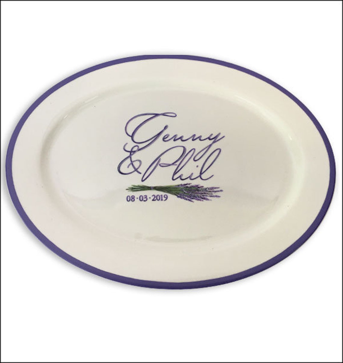 Lavender Love Monogram Wedding Signature Platter / Guest Book | Etsy