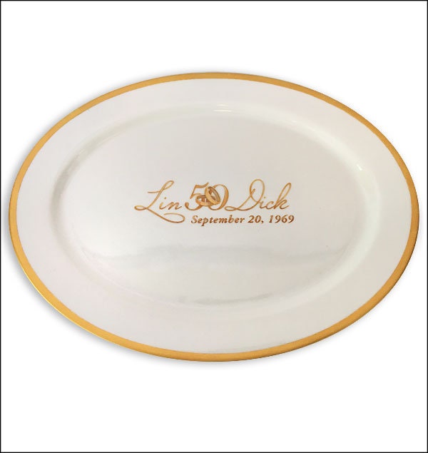 Custom Monogram Anniversary Signature Platter / Guest Book | Etsy