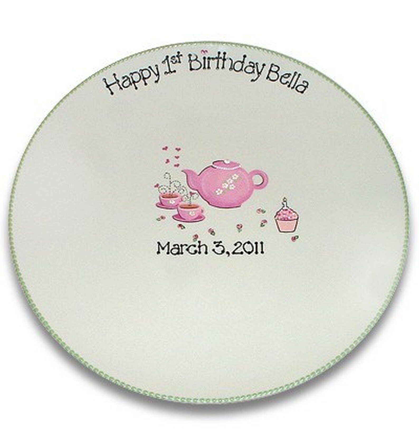 Tea Party Bridal Shower Guest Signature Plate / Guest Book Alternative ...