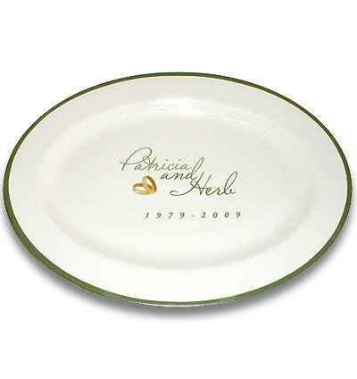 Custom Monogram Anniversary Signature Platter / Guest Book | Etsy