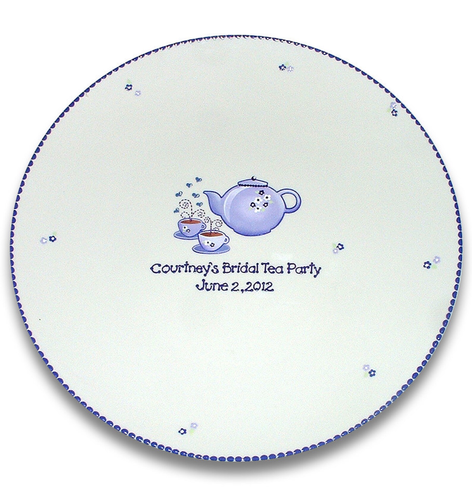 Tea Party Bridal Shower Guest Signature Plate / Guest Book - Etsy
