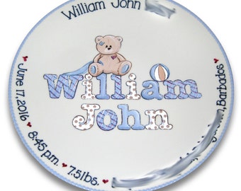 Newborn Baby Plate Baby Birth Plate, Personalized Plate Personalized ...