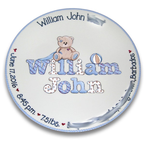Baby Birth Plate - Etsy