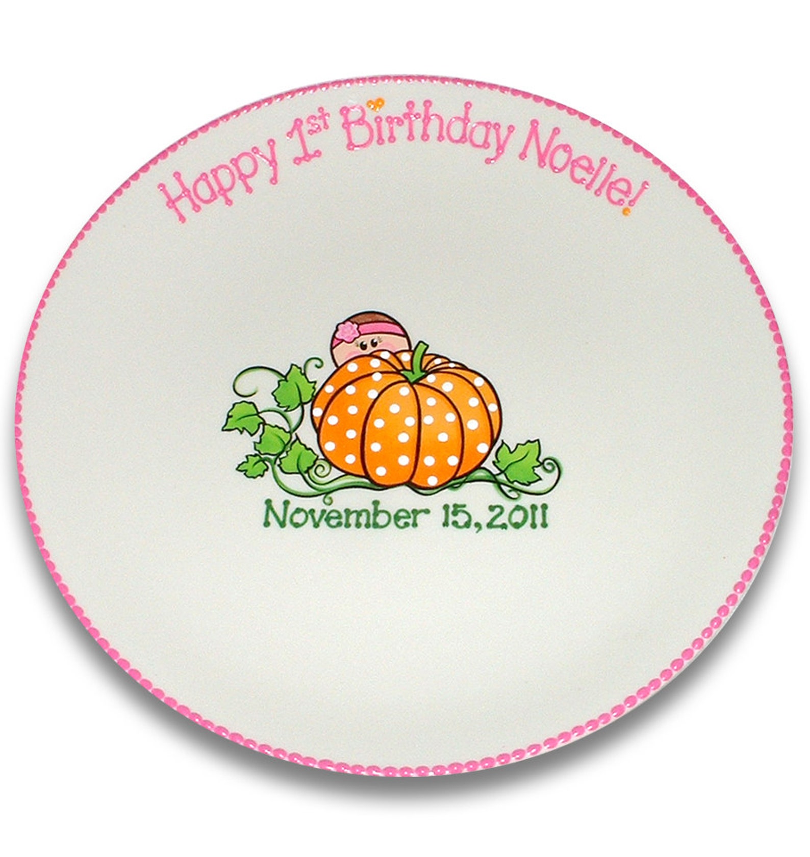 My Little Pumpkin First Birthday Signature Plate / Guest Book - Etsy