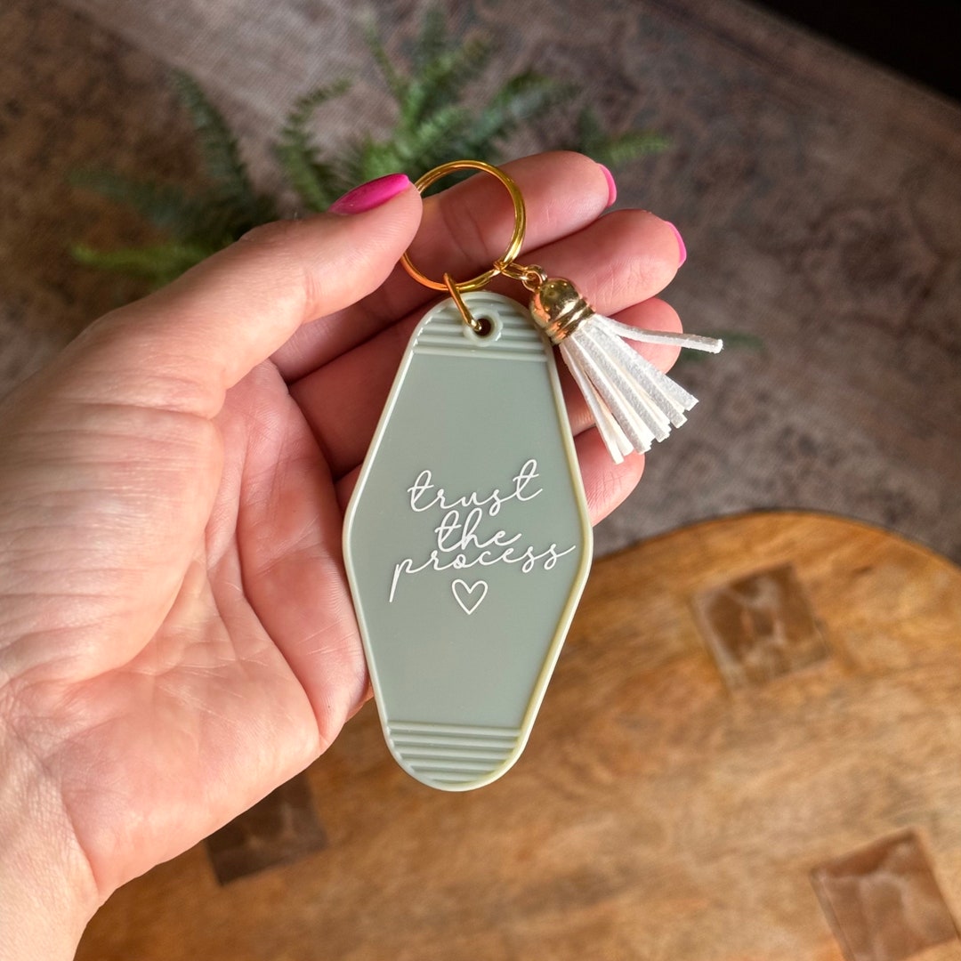 Retro Motel Keychain Mental Health Keychain Gift Motel Keychain Green ...