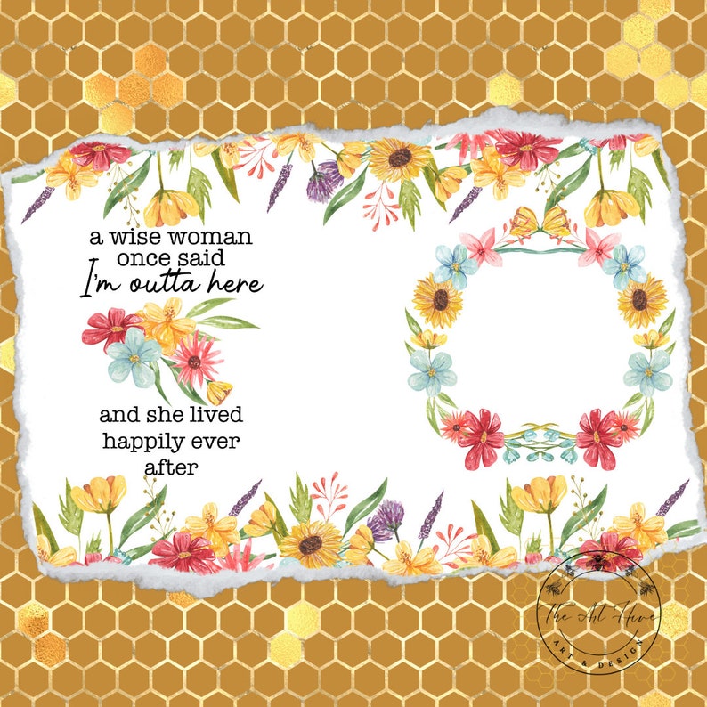 Retirement Tumbler Sublimation Design: Floral 20oz Wrap (PNG, Digital ...