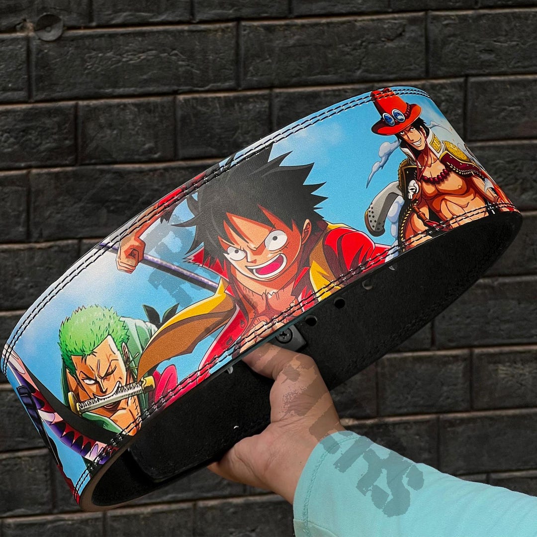 Luffy One Piece Anime Powerlifting Lever Belt One Piece Anime Gym Belt ...