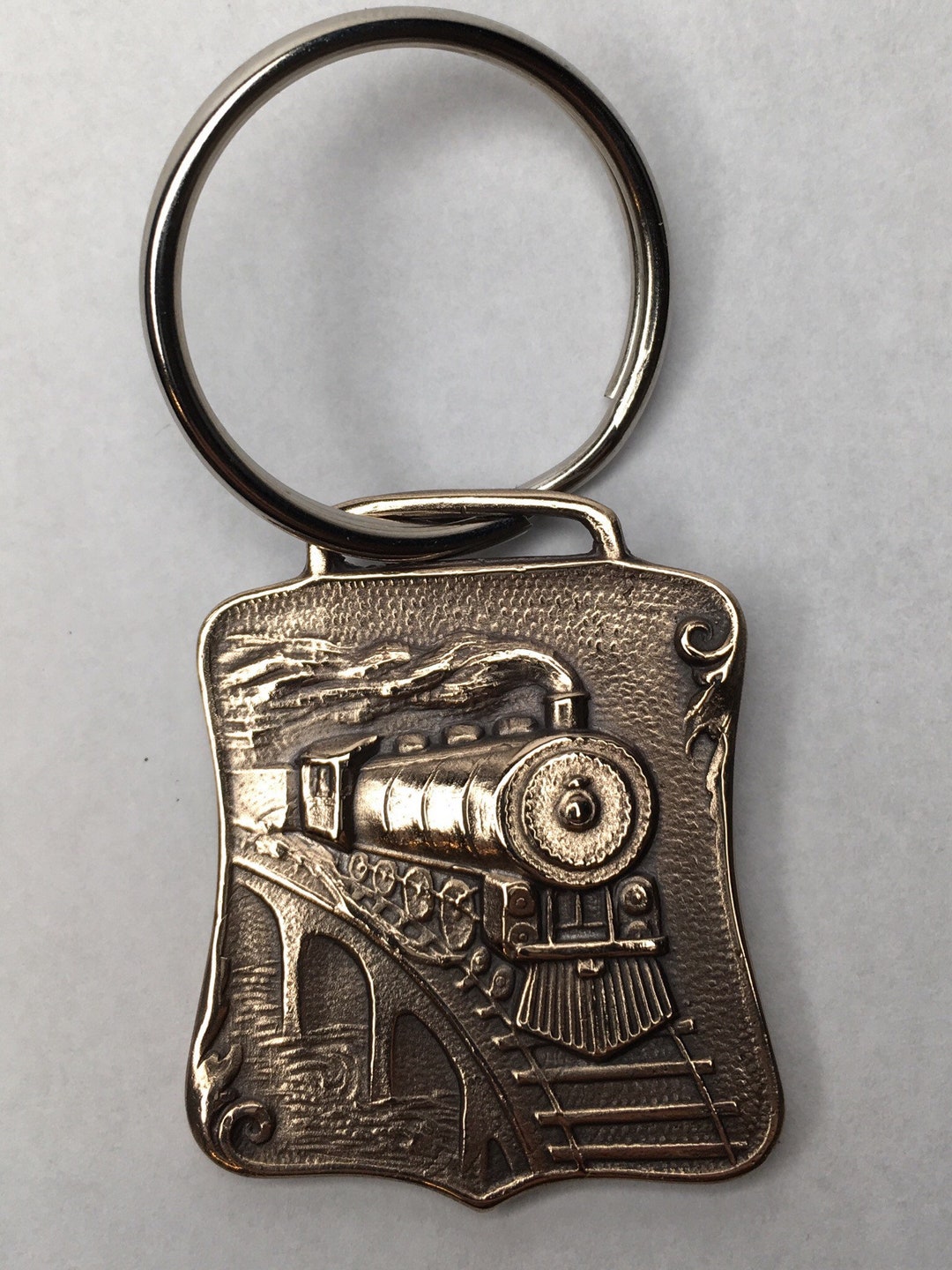 Railroad Key Chain, Train Key Ring - Etsy