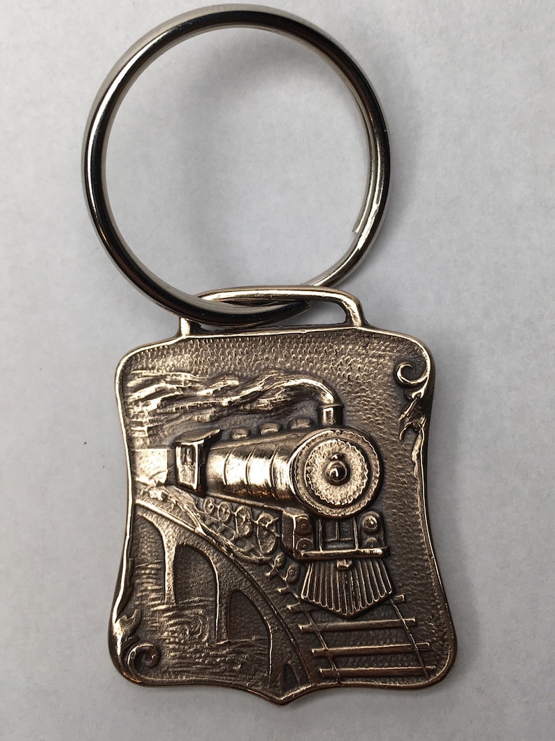Railroad Key Chain, Train Key Ring - Etsy