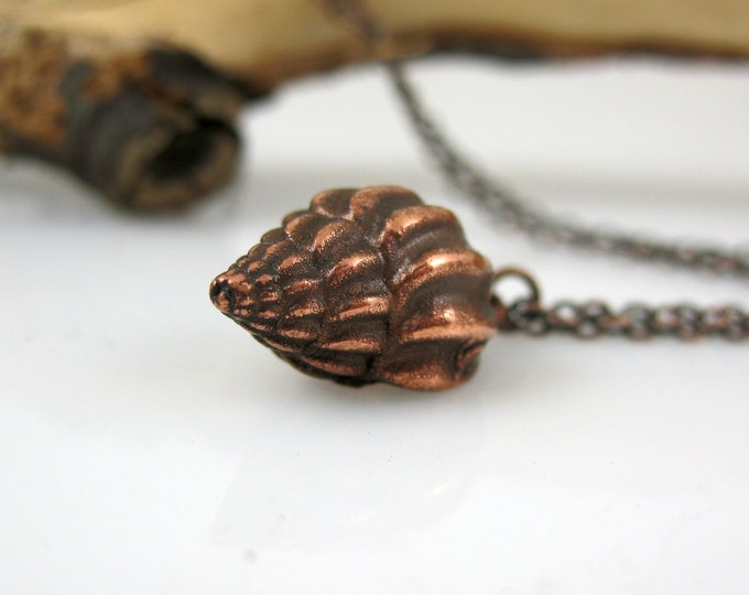 Tiny Shell Necklace , Copper Sea Shell - Etsy