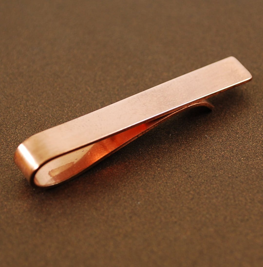 Copper Tie Clip, Tie Bar, Forged Tie Bar - Etsy