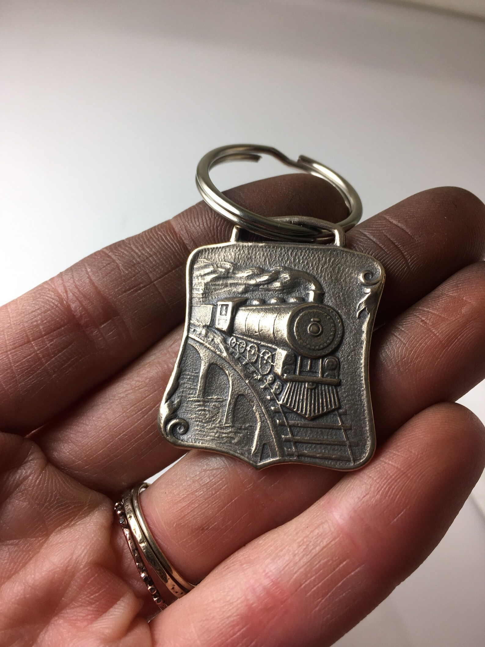 Railroad Key Chain, Train Key Ring - Etsy