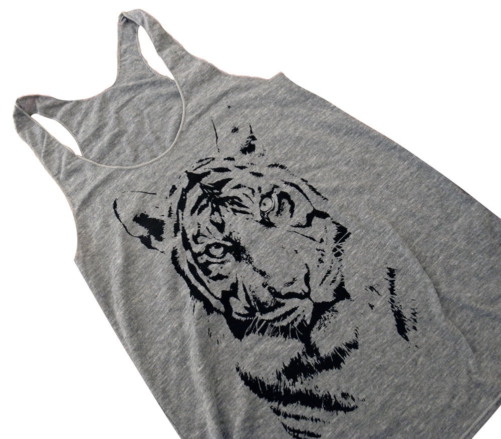 Tiger Tank Top Big Cat Tri-Blend Tank Available in sizes | Etsy