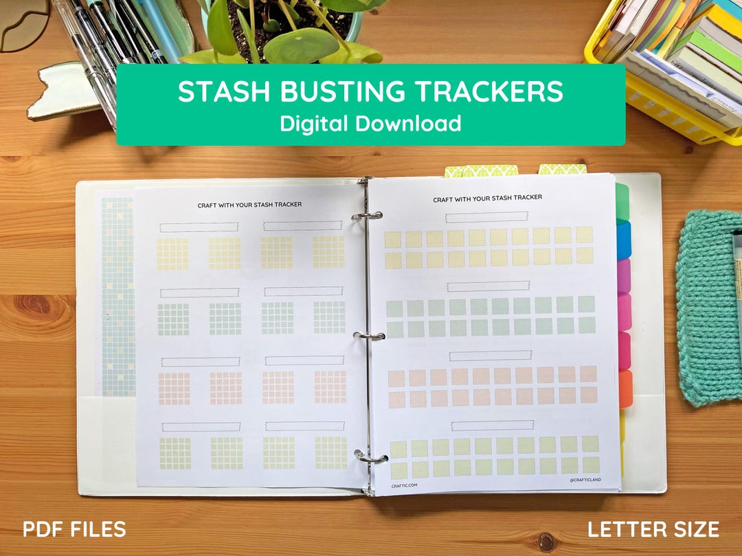 Printable Craft With Your Stash Tracker Letter Size Planner Pages - Etsy