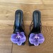 Indigo Orchid Flower Strappy Heels Sandals - Etsy