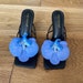 Blue Orchid Flower Heels Sandals - Etsy