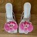 Bright Pink Orchid Flower Heels Sandals - Etsy