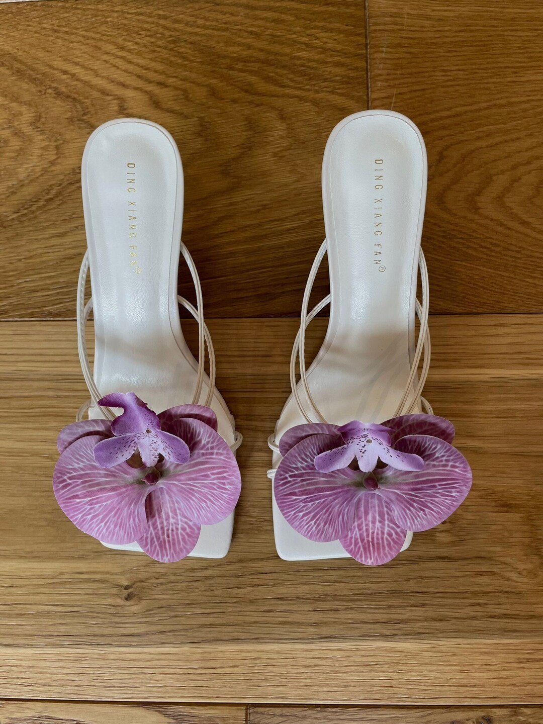 Mauve Orchid Flower Heels Sandals - Etsy